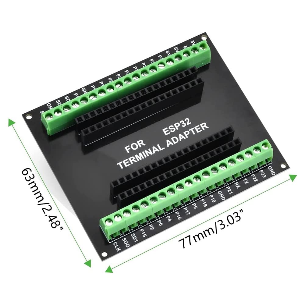 Lyzeous ESP32 Breakout Board GPIO 1 Into 2 Compatible with NodeMCU-32S Lua 38Pin GPIO Expansion Board
