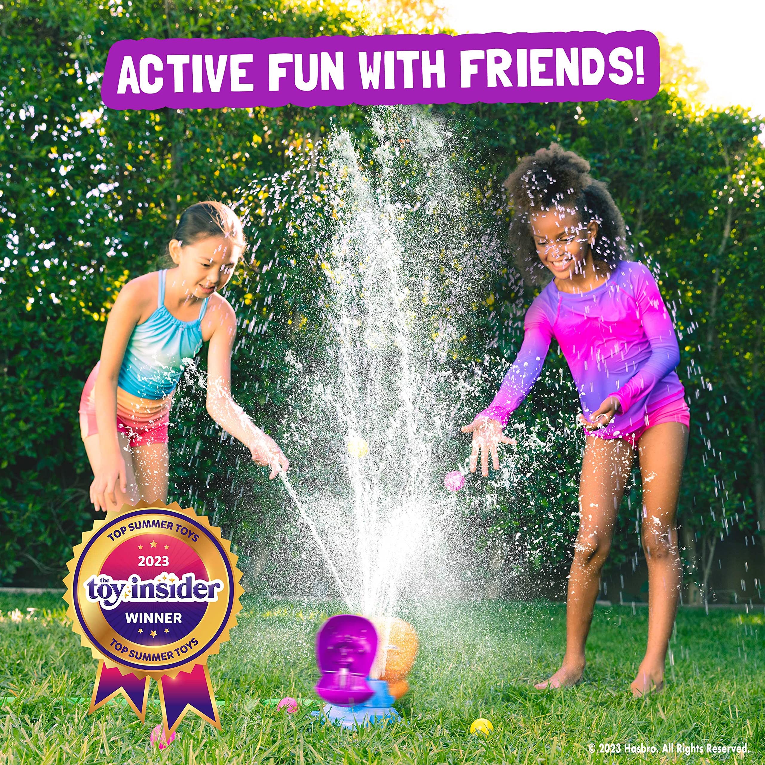 Hasbro Hungry Hungry Hippos Splash β Lawn Water Toys Sprinkler Game for Kids