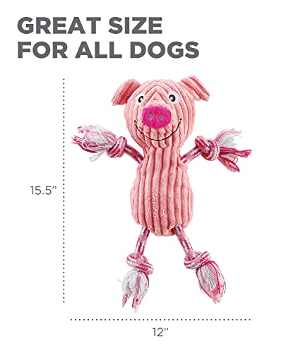 Outward Hound by Charming Pet Ranch Roperz Pig Plush Squeaky Dog Toy