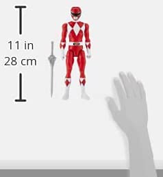 HASBROSERIES PowerRangers Mighty Morphin Red Ranger 12-Inch Action Figure Toy with Power Sword Accessory