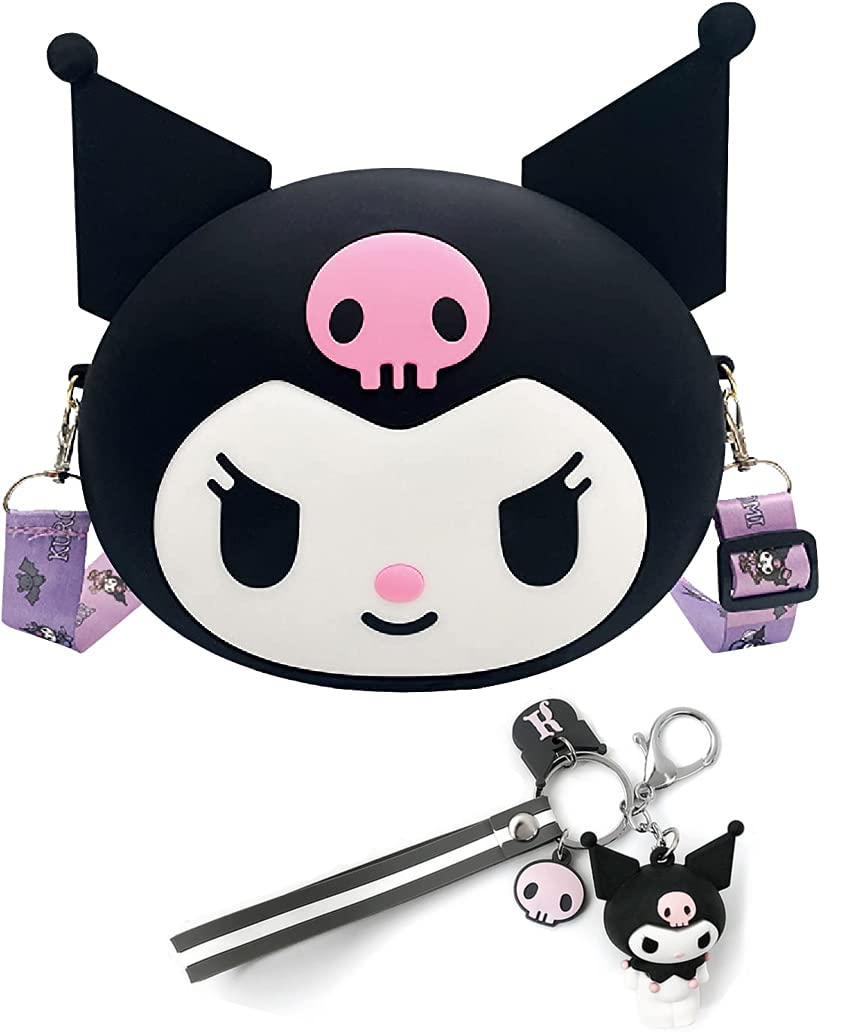 Kromi Bag with Keychain Accessories Cute Kromi Stuff Shoulder Bag (Black)