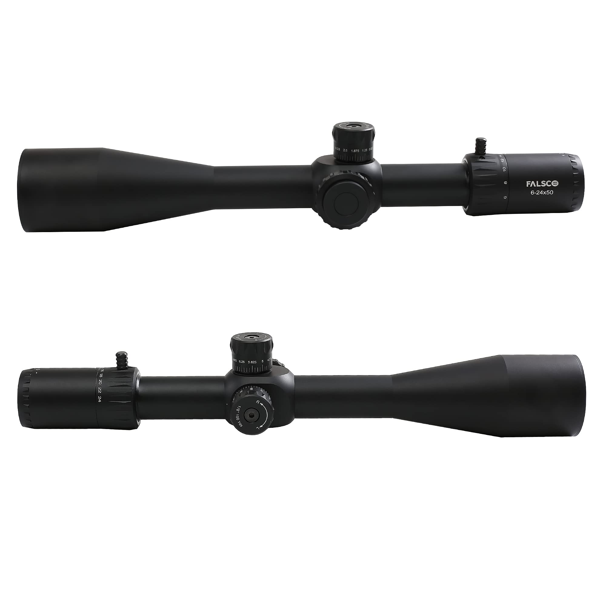 FALSCO 6-24X50 SFP Rifle Scope with MOA Reticle