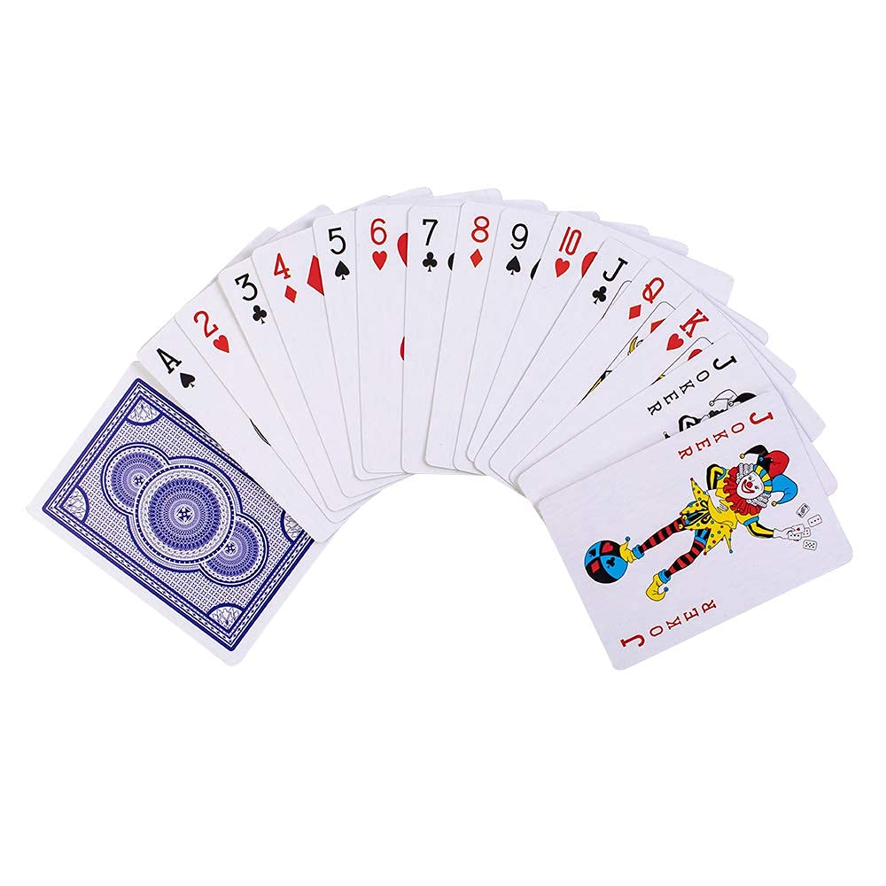 GAMELAND 12 Decks (6 Red/6 Blue) Premium Playing Cards Set - Plastic-Coated, Poker Size, Standard Index, for Blackjack, Euchre, Canasta, Pinochle Card Game, Casino Grade
