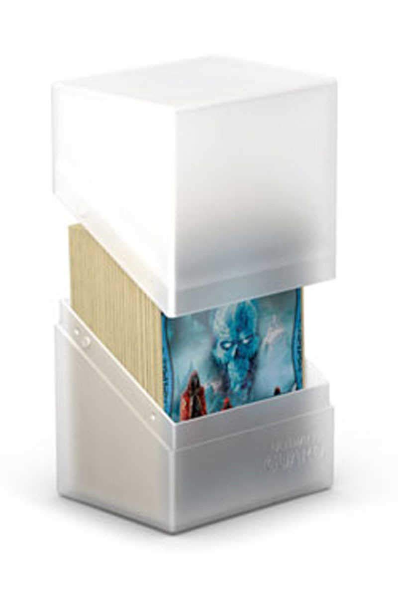 Ultimate Guard Boulder 80+, Deck Case for 80 Double-Sleeved TCG Cards, Frosted, Secure & Durable Storage for Trading Card Games, Soft-Touch Finish
