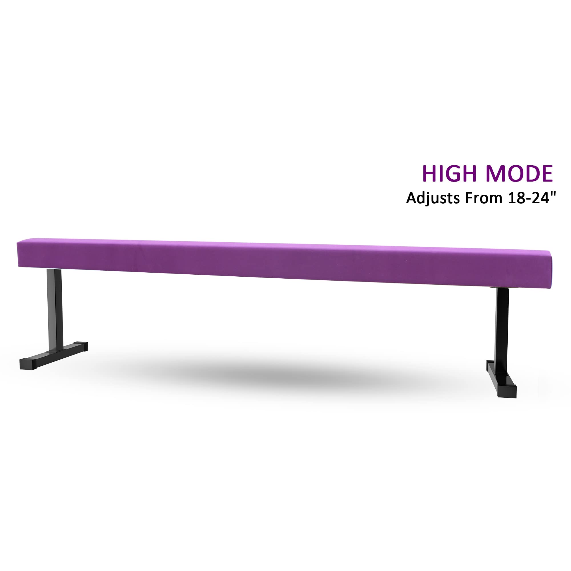 FBSPORT 8ft Balance Beam: High and Low Floor Beam Gymnastics Equipment for Kids/Adults,Gymnastics Beam for Training,Practice, Physical Therapy and Professional Home Training with Legs