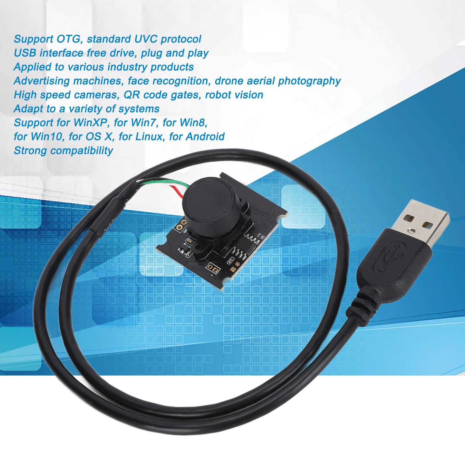 Marhynchus USB Camera Automatic Webcam Board 3MP Mini USB2.0 Webcam Board Manual for 3M2111WA V22