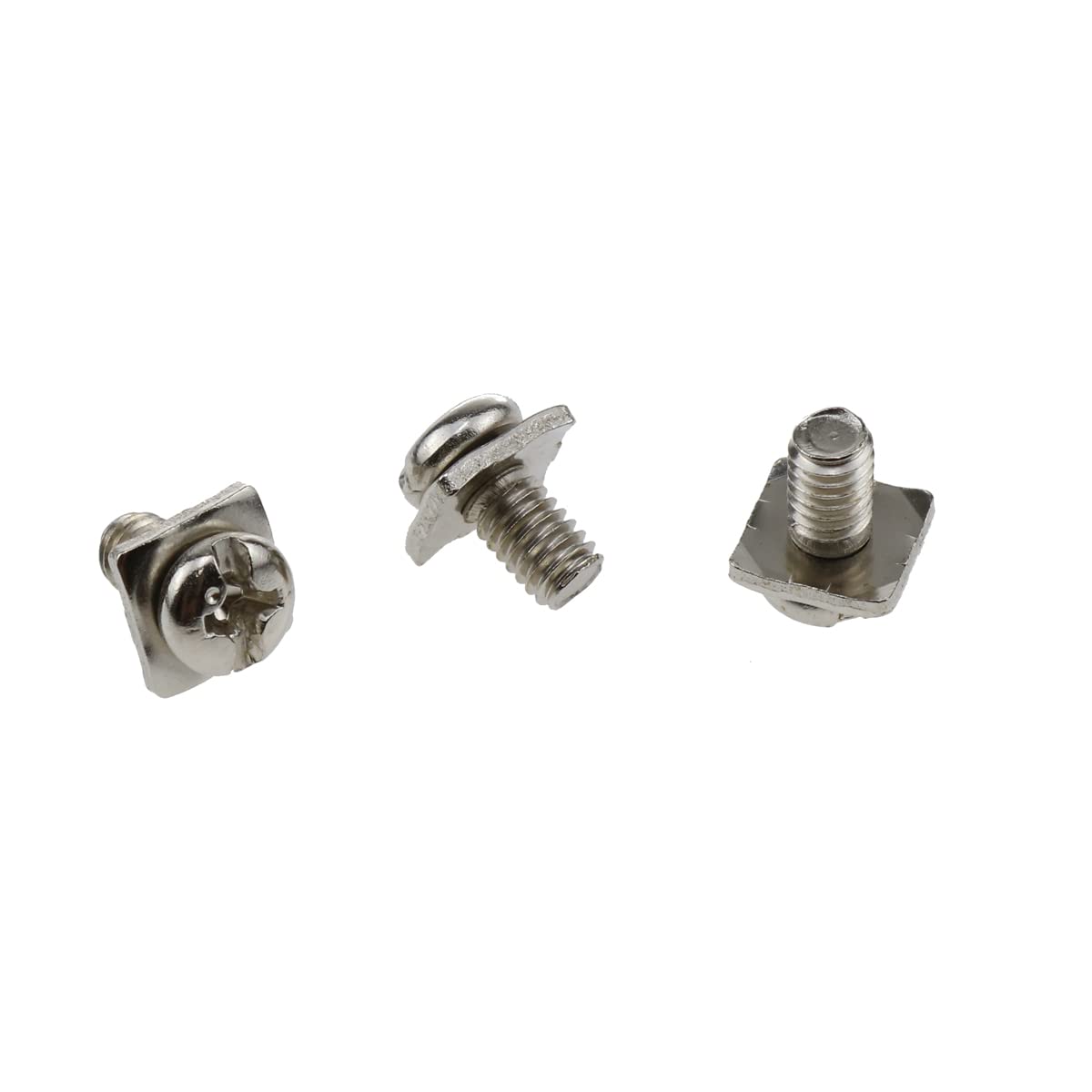Lovelysp-M3*8 Terminal Block Screws 7 * 7mm Square Washer Nickel-Plated Carbon Steel Used to fix Wires in Electrical facilities-48 Piece