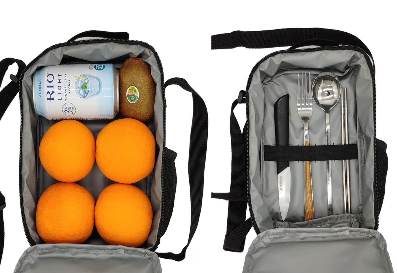 KiuLoam Solar System Planets Kids Small Lunch Box Children's Insulated Lunch Bag with Zipper Shoulder Strap Cooler Lunch Tote for Boys Girl Preschool Office Picnic