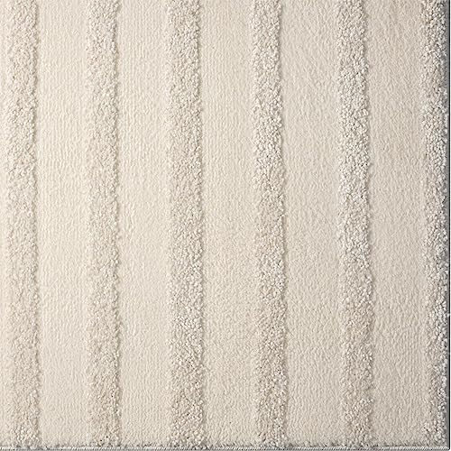 LUXE WEAVERS Modern Geometric White Cream 2x7 Area Rug