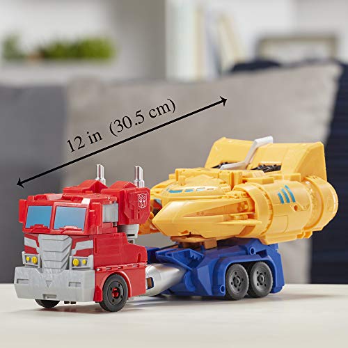 Transformers Toys Cyberverse Spark Armor Ark Power Optimus Prime Action Figure - Combines with Ark Power Vehicle to Power Up - for Kids Ages 6 & Up, 12"