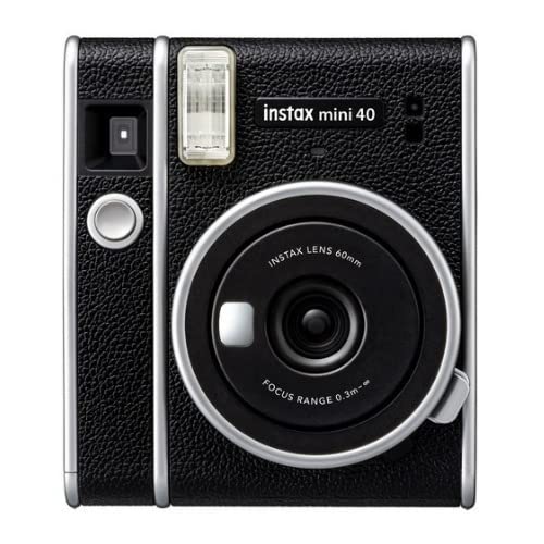 Fujifilm Instax Mini 40 Instant Film Camera Bundle with Contact Sheet Instant Film and Creative Memento Set (4 Items)