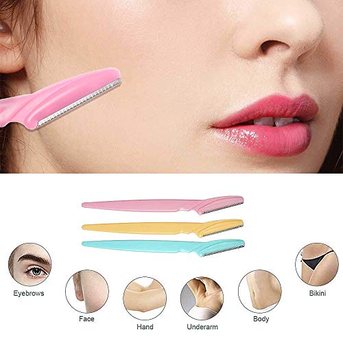 Eyebrow Razor, 60 Pieces Eyebrow Razor Shaper Trimmer Shaver Facial Razor with Precision Cover for Women