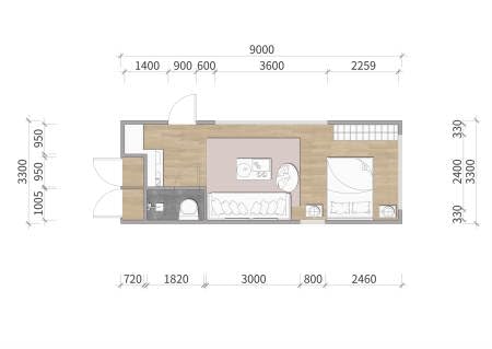 Luxuary Smart Zero Carbon Mobile House 20ft, Portable House with 1Bedroom 1Bathroom 1Kitchen 1living Area with Smart Solar System, Air Conditioner and Heating, Portable Camping Cabin
