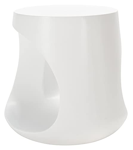 SAFAVIEH Outdoor Collection Vikki Modern Ivory Concrete Accent Table (Fully Assembled) VNN1040B