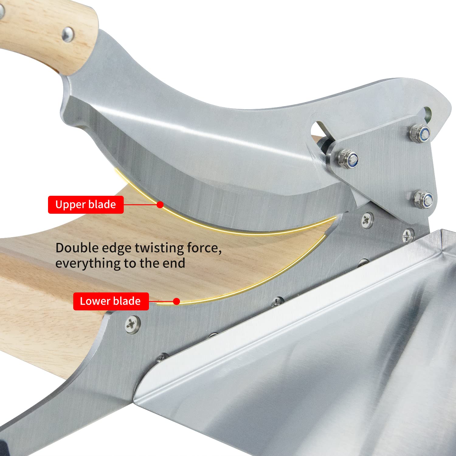 huyear Manual Chinese Medicine Slicer Stainless Steel Herb Medicine Slicer, Adjustable Thickness Herb Cutter with Tray Sharpener for Panax Quinquefolius Beef Jerky Dried Vegetable Nougat