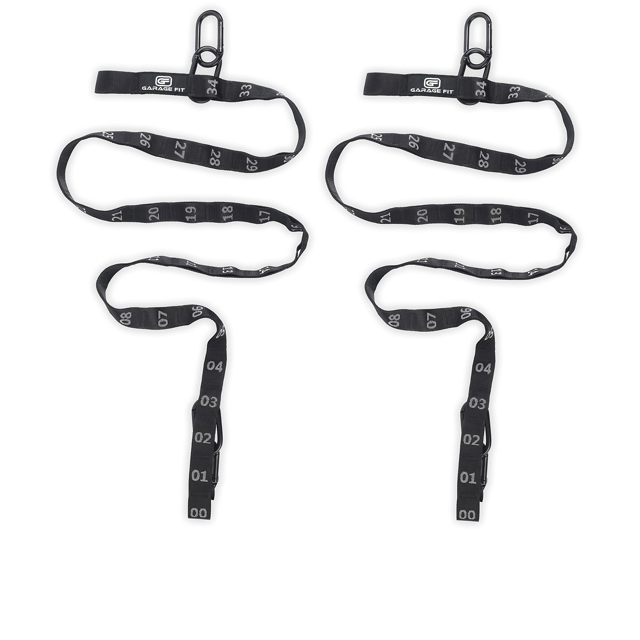 Garage Fit Quick Adjust Straps with Carabiners for Gymnastic Rings Perfect for Exercise, Gymnastics, Bodyweight Training