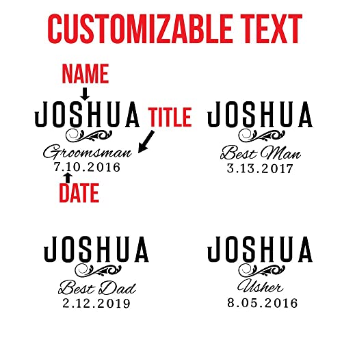 HomeWetBar Classic Groomsman Personalized Black Seltzer Can Cooler (Custom Product)