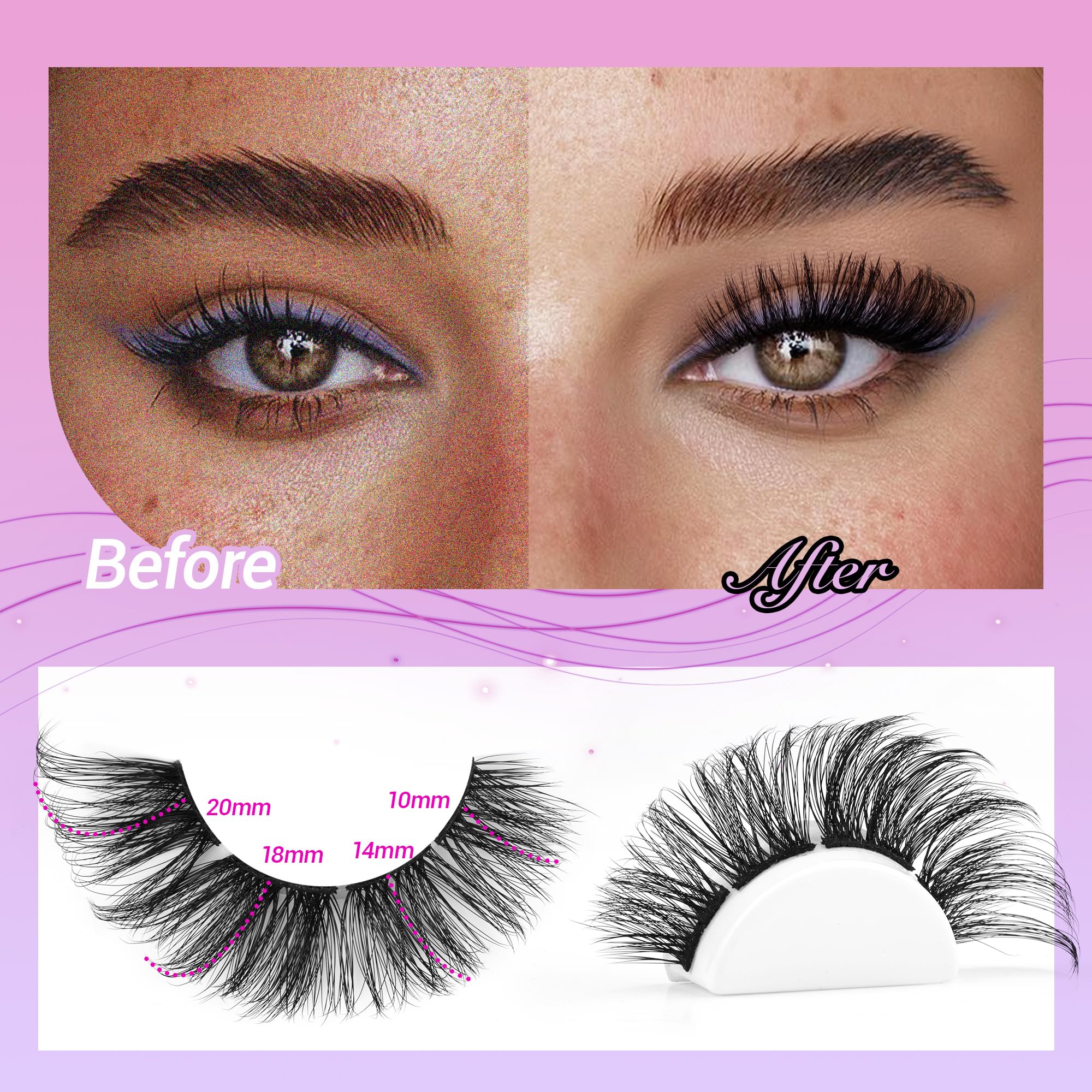 Eyelash Extension Kit 3 Styles Lash Clusters Kit Fluffy Wispy Cat Eye Cluster Lashes Extension Kit with Long Lasting Lash Bond and Seal and Lash Tweezers D Curl Individual Lashes by Vanssymunlin