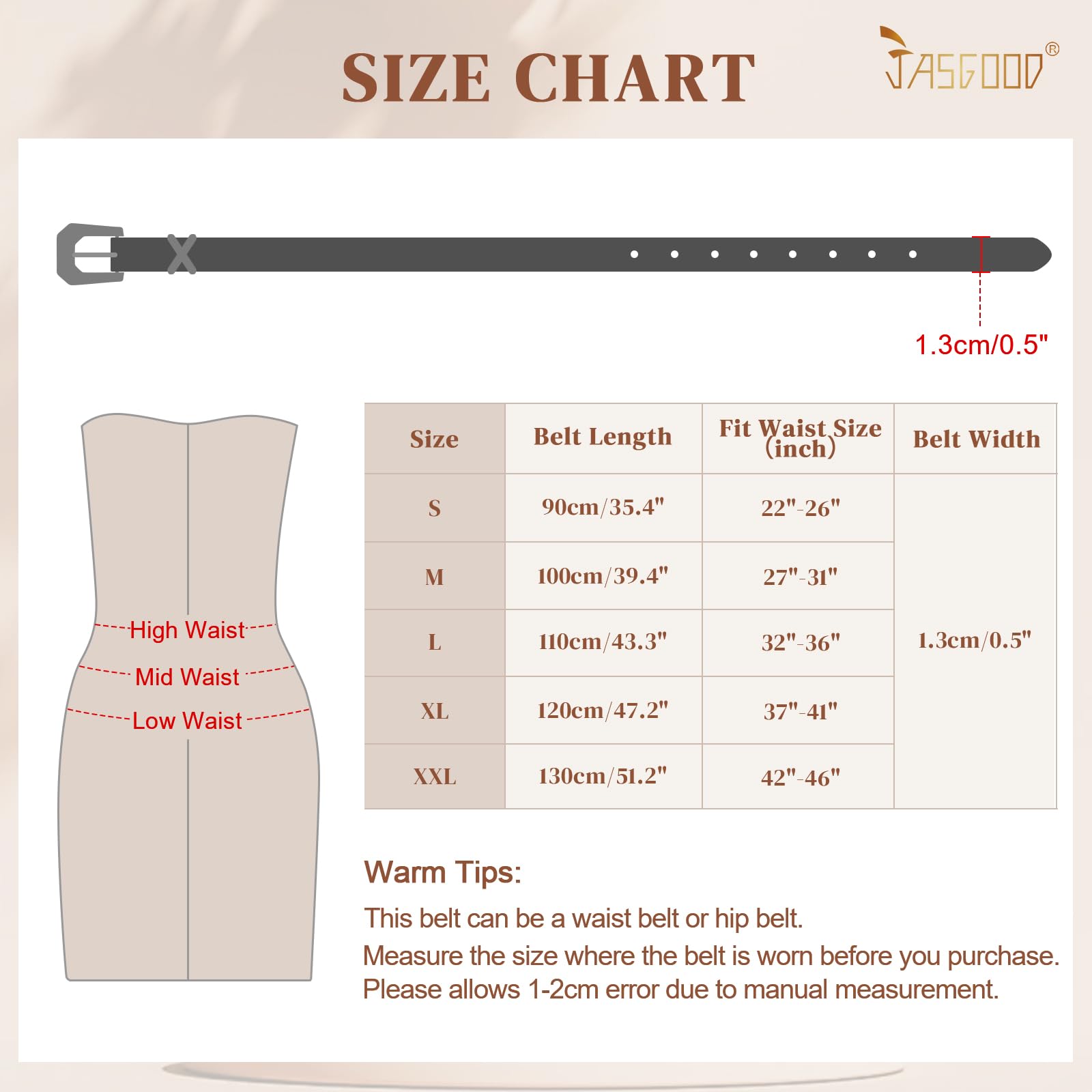 JASGOOD 4 Pack Women Skinny Leather Belt for Pants Jeans Ladies Thin Waist Belt for Dress