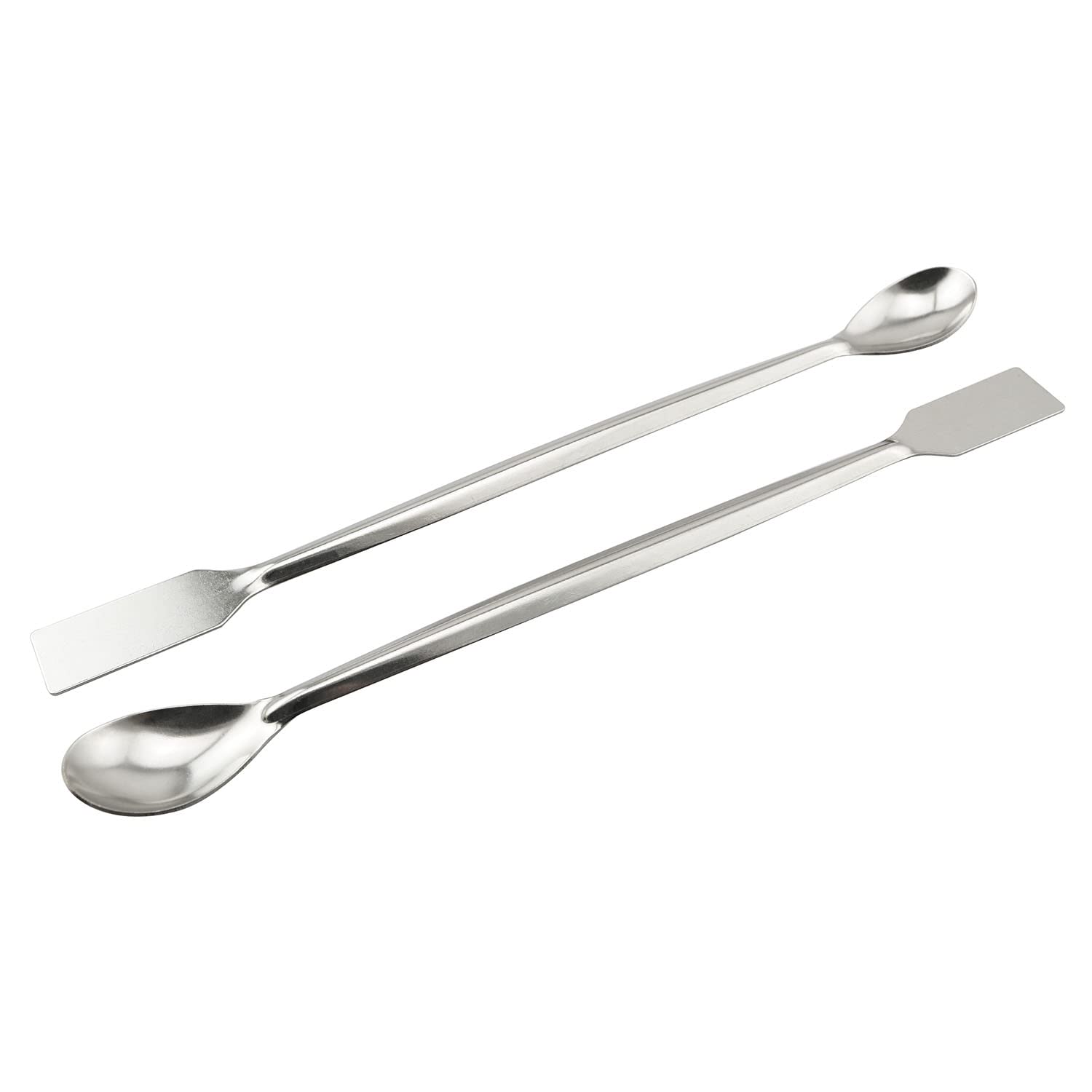 Lab Spatula ZRM&E 1Set/8PCS Stainless Steel Reagent Laboratory Mixing Spatula, Micro Scoop, Sampling Spoon,Lab Scoop