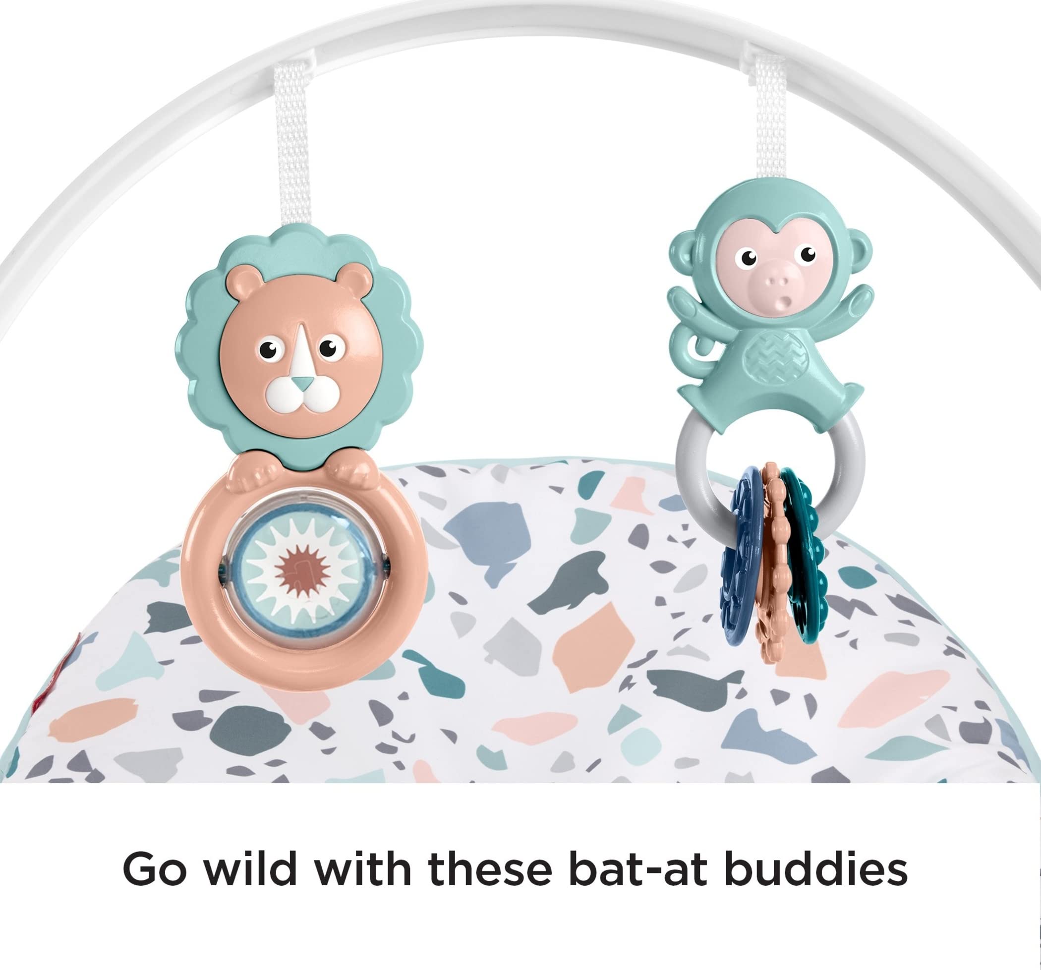Fisher-Price Infant-to-Toddler Rocker Pacific Pebble, Portable Baby Seat, Multi, 24.13 x 5.25 x 13"