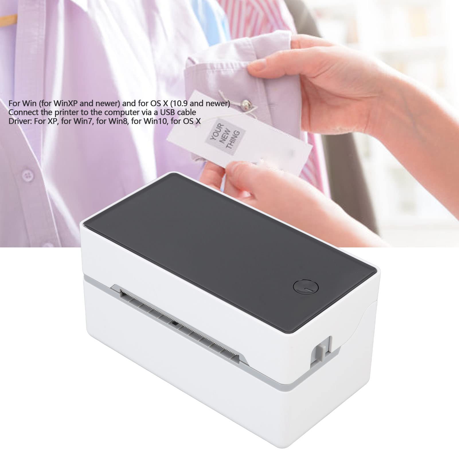 Label Printer, Wireless 100-240V Receipt Printer for Business Organization (US Plug)
