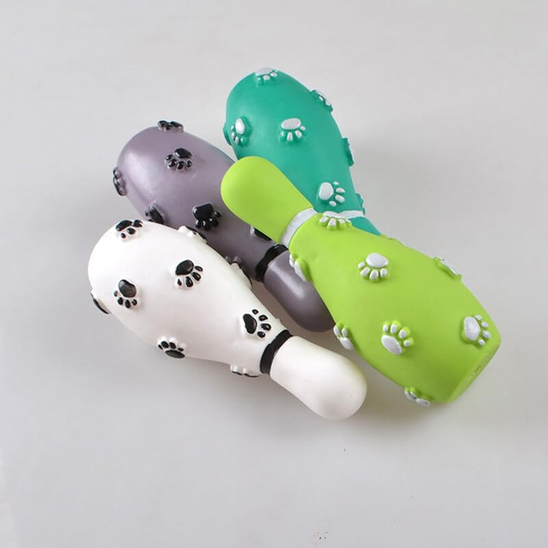 Interactive Puppy Dental Health Bowling Pin Chew Toy for Dogs