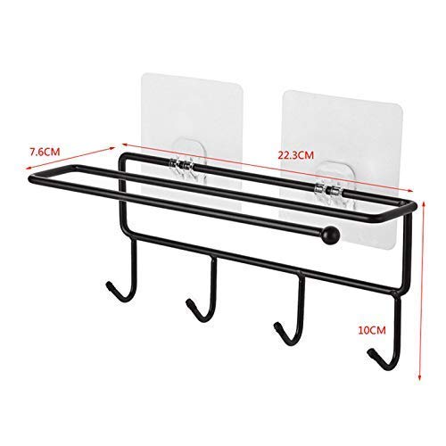 Modernnimalist Shelf,Kitchenware Storage Rack, Tableware Rack, Non-Stick Drill, Towel Rack, Storage Rack, Hanger Hook, Kitchen and Bathroom Accessories/White