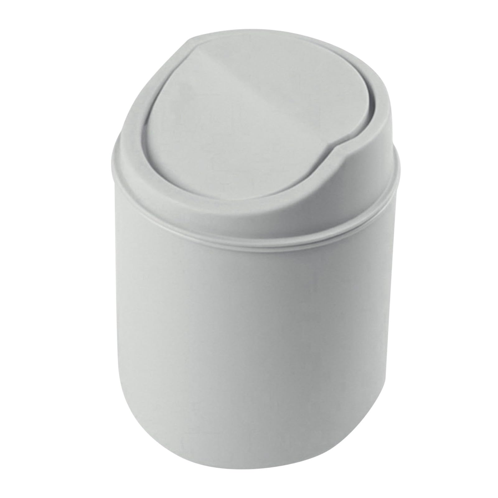 luezkyoig Desktop Trash Can 4.9 * 6.3 inch Mini Trash Can Waste Paper Basket Dustbin Can with Swing Lid for Office Kitchen Bedroom Bedside Table Vanity Living Room Dining Table Small Bbjects Storage