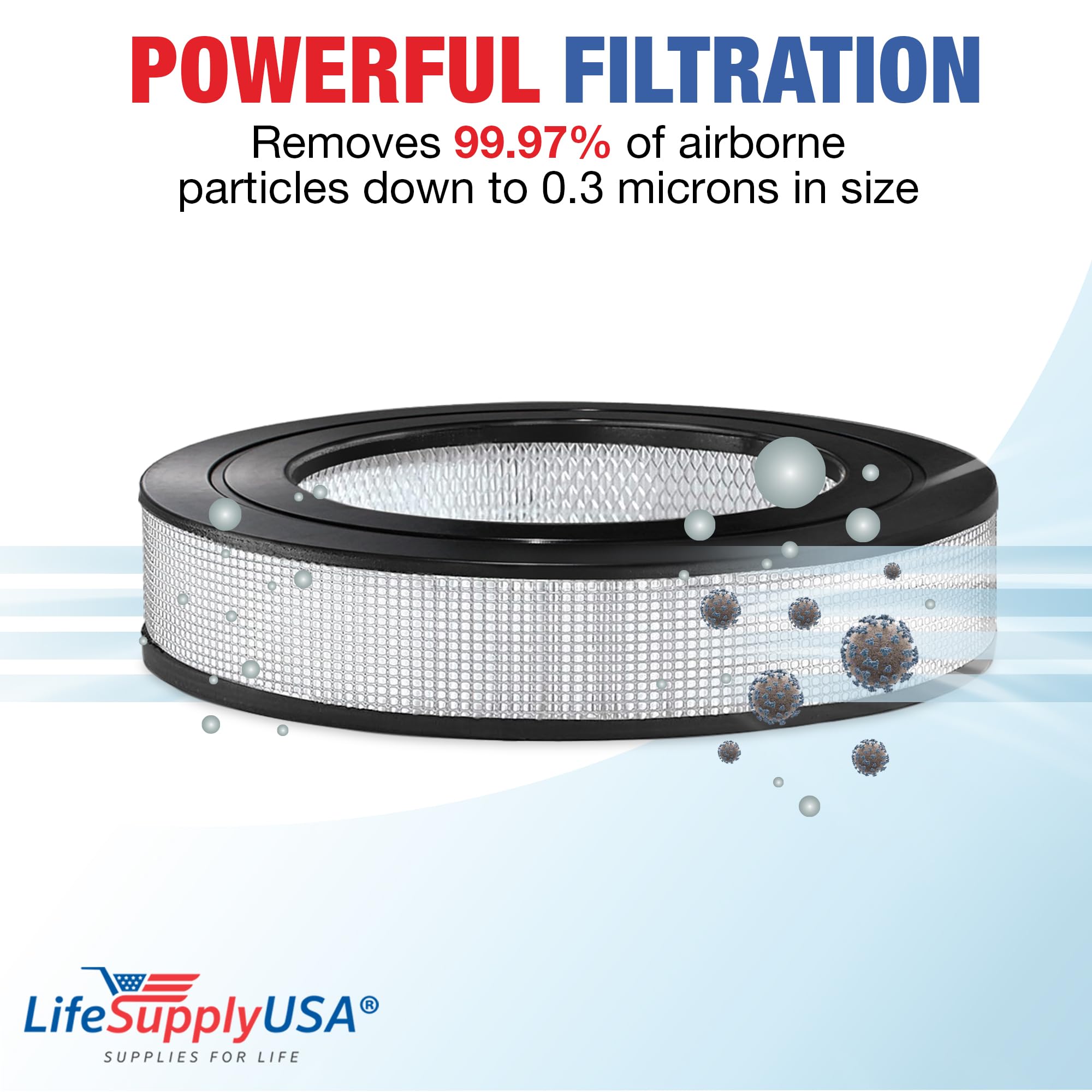 True HEPA Air Cleaner Filter Replacement Compatible with Honeywell Silentcomfort HRF-D1 HRF-11N HWLHRF1, Filter D by LifeSupplyUSA
