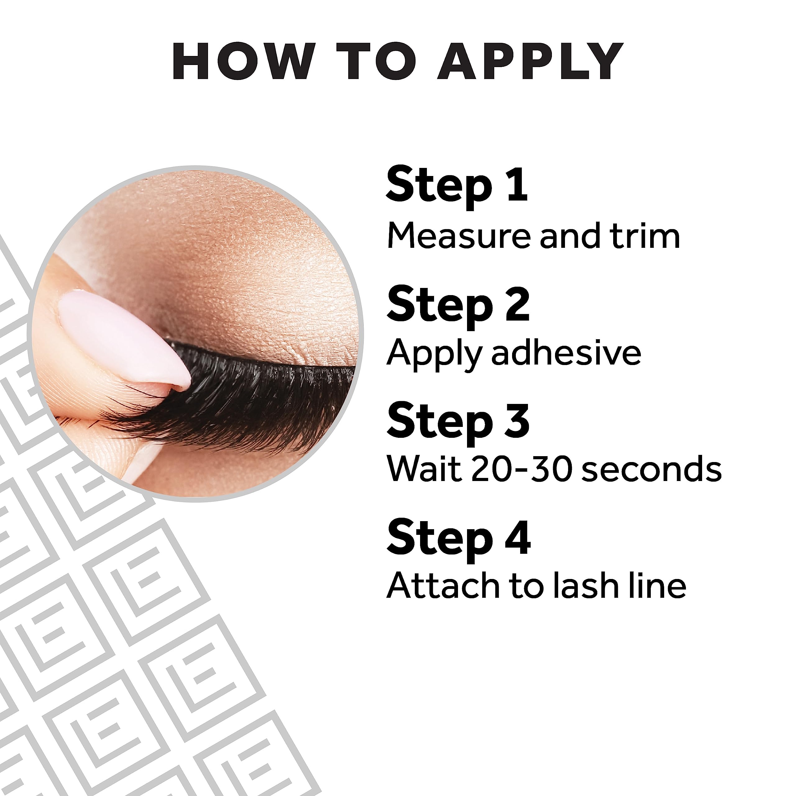 Eylure False Lashes, Definition No. 126 with Adhesive Included, 4 Pairs