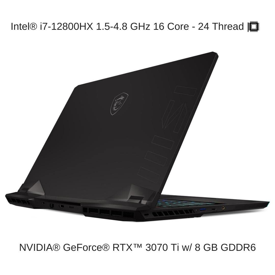 HIDevolution MSI Raider GE77HX 12UGS 17.3" QHD 240Hz, 1.5 GHz i7-12800HX, RTX 3070 Ti, 32 GB 4800MHz RAM, 2 TB PCIe SSD