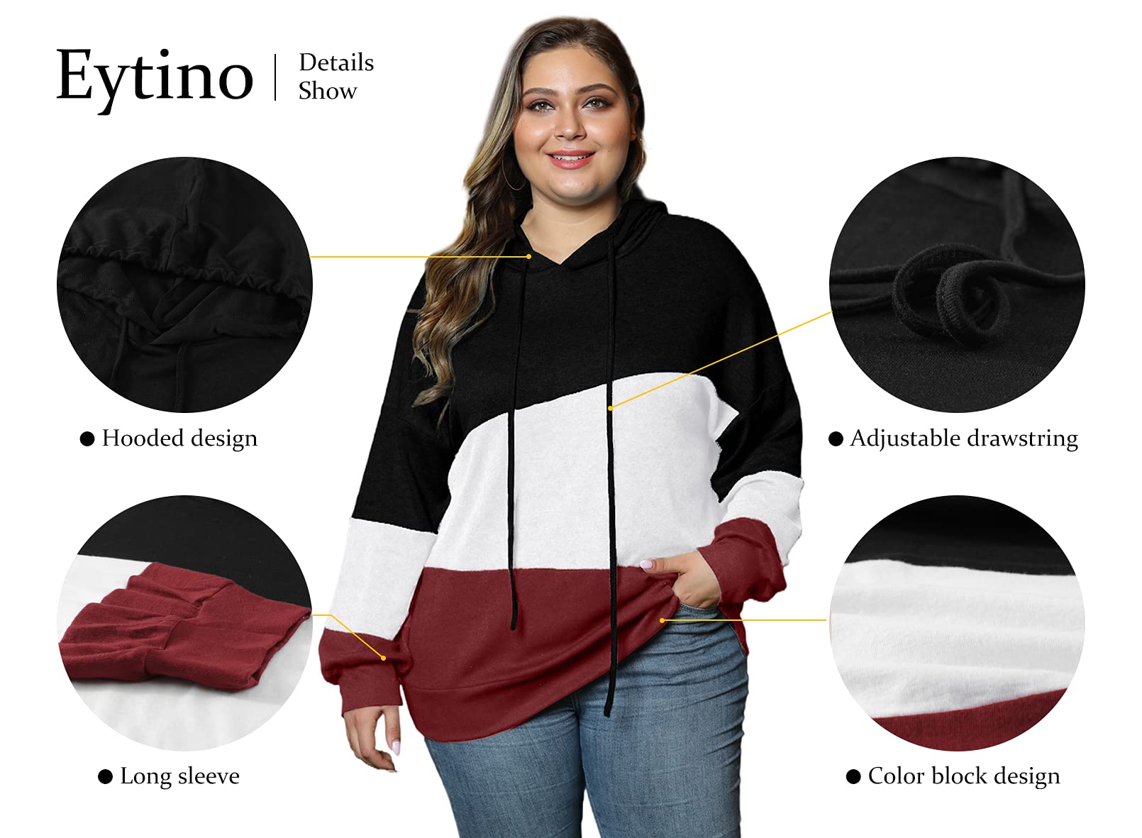 Eytino Women Plus Size Oversized Sweatshirt,5X Pink
