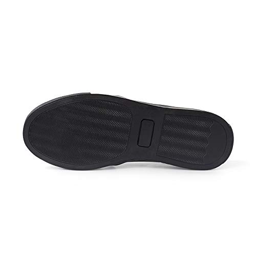 FUNKYMONKEY Women's Slip On Sneakers Preforated Comfortable Walking Casual Shoes (7 M US, Hole Black)