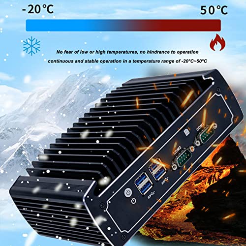 LBEC Industrial PC, Embedded Mini Computer Anti Interference 100240V 128G SSD for Automation (US Plug)