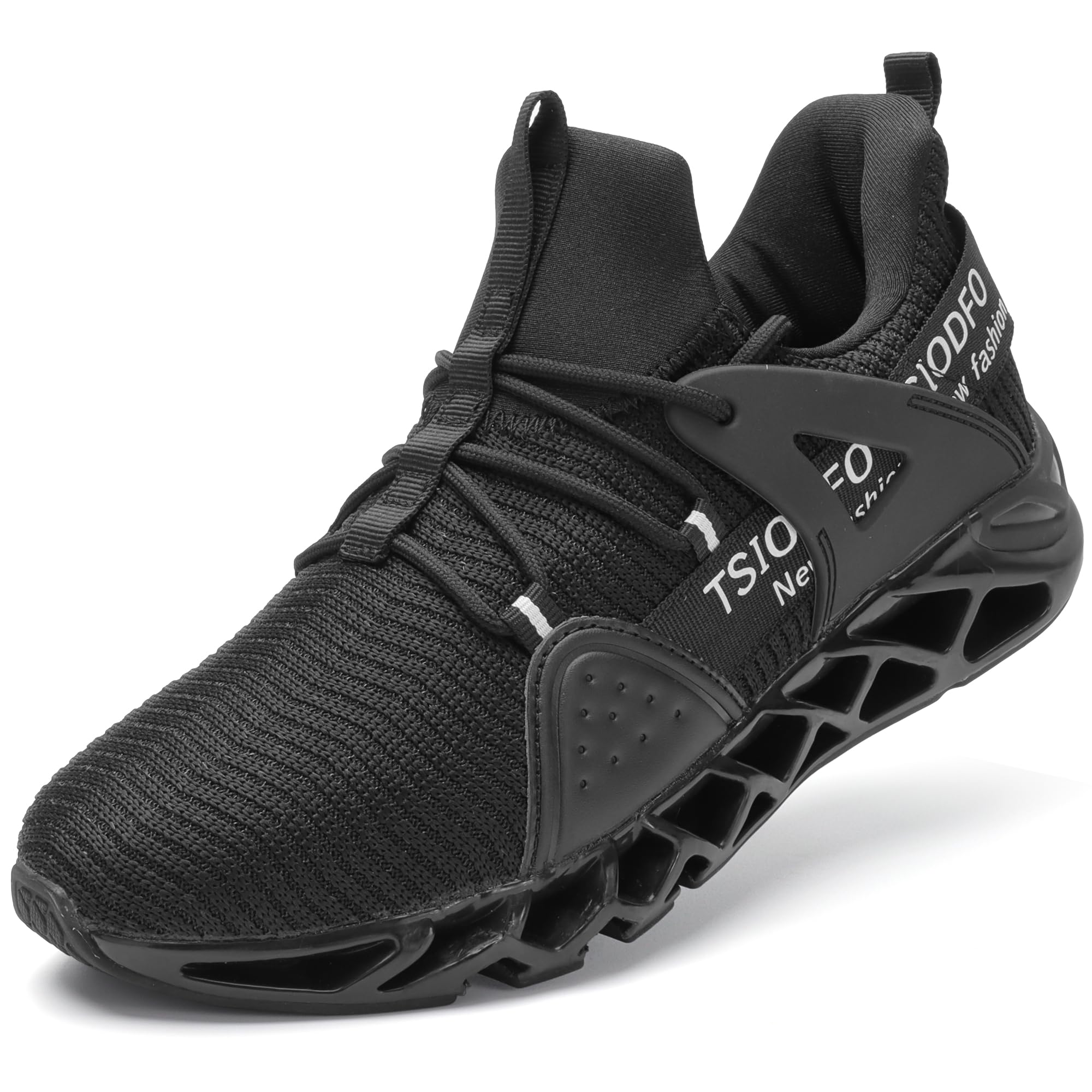 Ezkrwxn Walking Shoes for Women Running Shoes Mesh Breathable Slip on Ladies Gym Workout Athletic Tennis Jogging Sneakers All Black Size 11