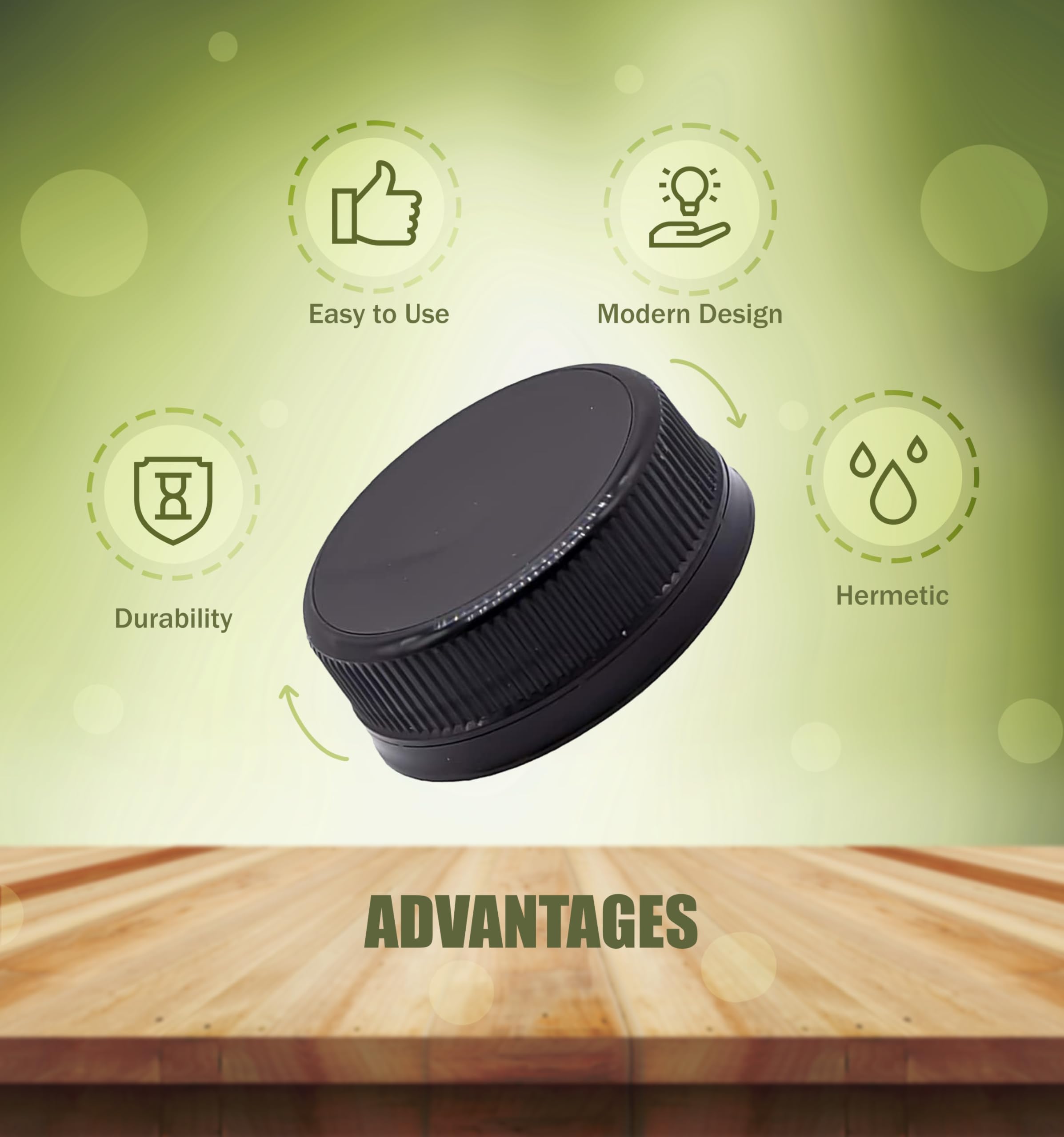 Lakesstory Bottle Caps Tamper Seal Lids Cap for Bottle Screw Cap Bottle Plastic Bottle Caps Juice Bottles Cap (pack of 50, black)