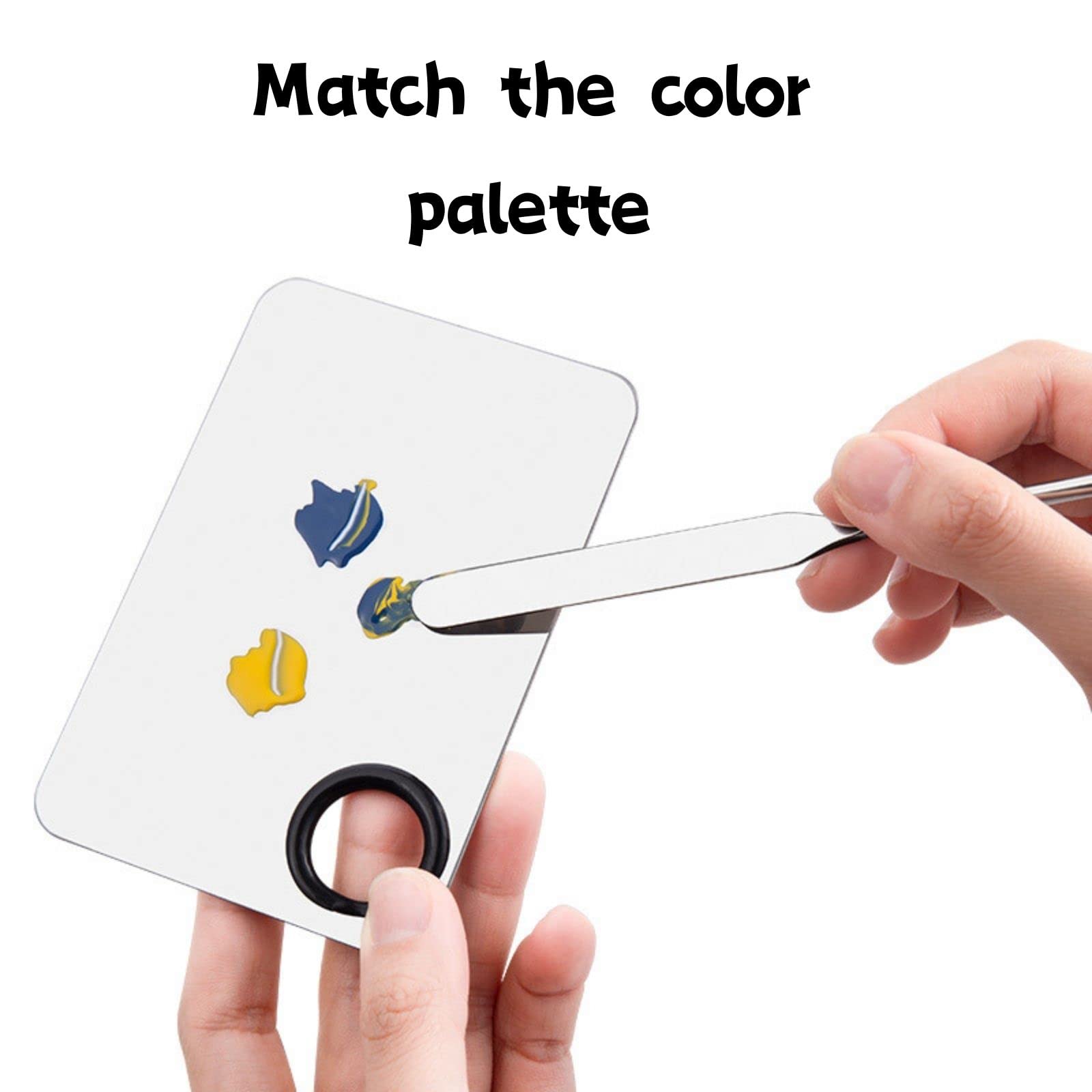Makeup Spatula Korean,Foundation Spatula, Stainless Steel Makeup Spatula Mixing Palette Set,Ergonomic Manicure Stirring Tool Makeup Artist Tool Set(Leather Case+Palette)
