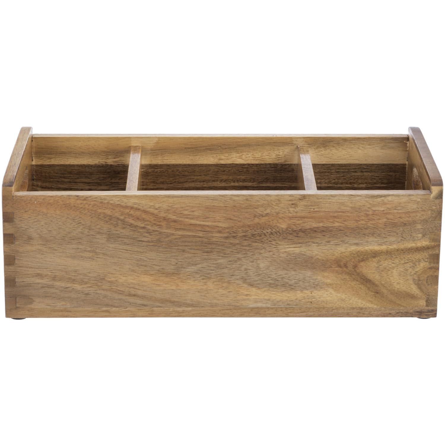 MyGift Modern Bathroom Caddy Rustic Natural Solid Acacia Wood Toiletries Storage Bin and Toilet Paper Roll Holder, Dresser or Vanity Countertop Organizer Basket