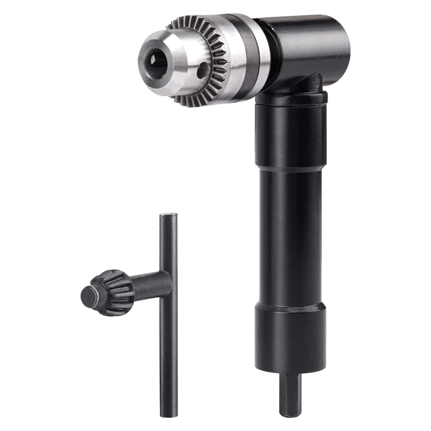 Ragyzity Cordless Right Angle Drill Attachment Adapter, Right Angle Bend Extension, 90 Degree Adapter Drill with 3/8" Keyed Chuck and 8mm Hex Shank Power Tool Attachment(Chuck Range: 1-10mm)