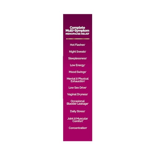 Estroven Complete Multi-Symptom Menopause Supplement for Women, 28 Ct., Clinically Proven Ingredient Provide Menopause Relief & Night Sweats & Hot Flash Relief, Drug-Free & Non-GMO