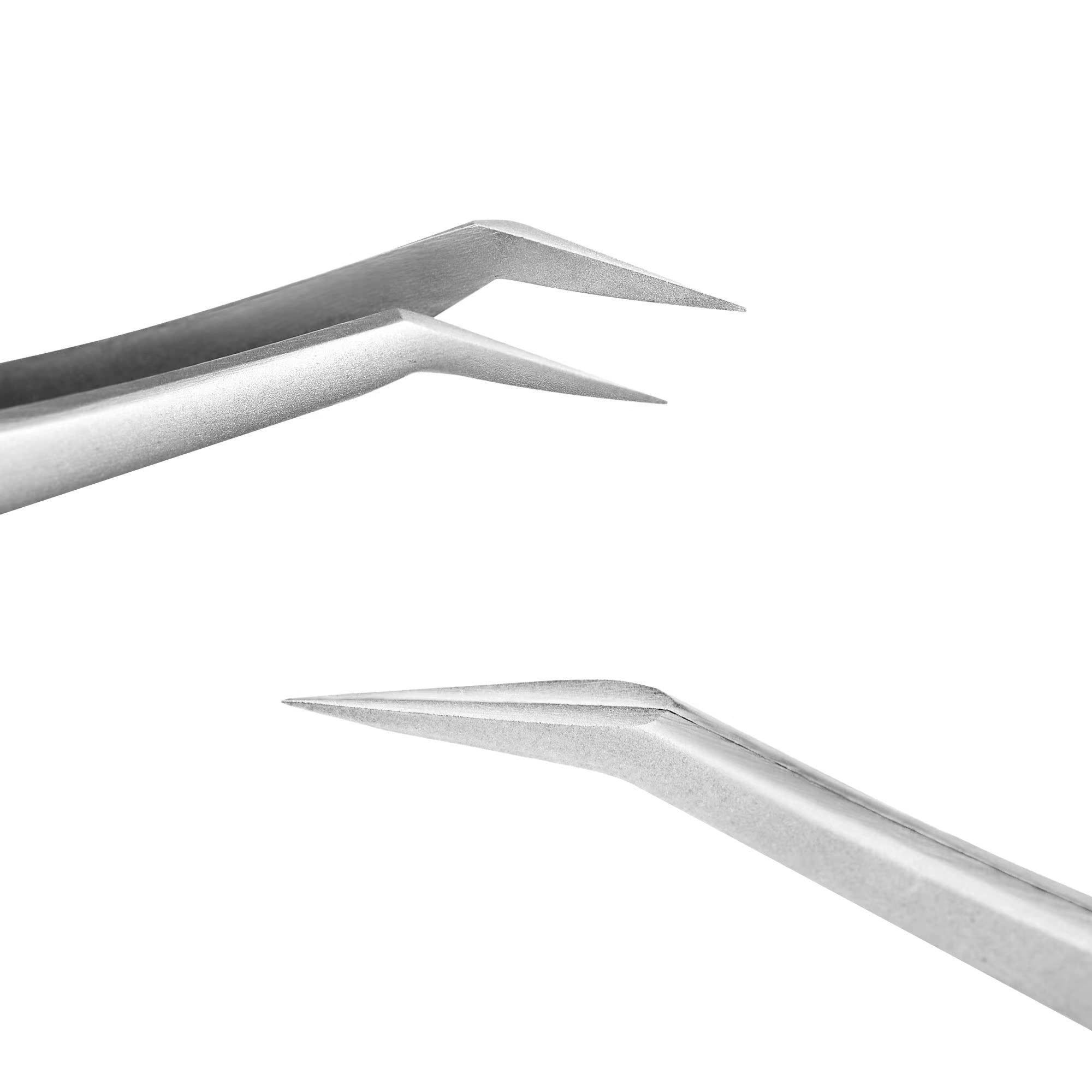LCCQQR Eyelash Extension Tweezers, Stainless Steel 3Pcs Set Precision Eyelash Tweezers. Professional Lash Tweezers for Volume & Individual Lash Extensions.