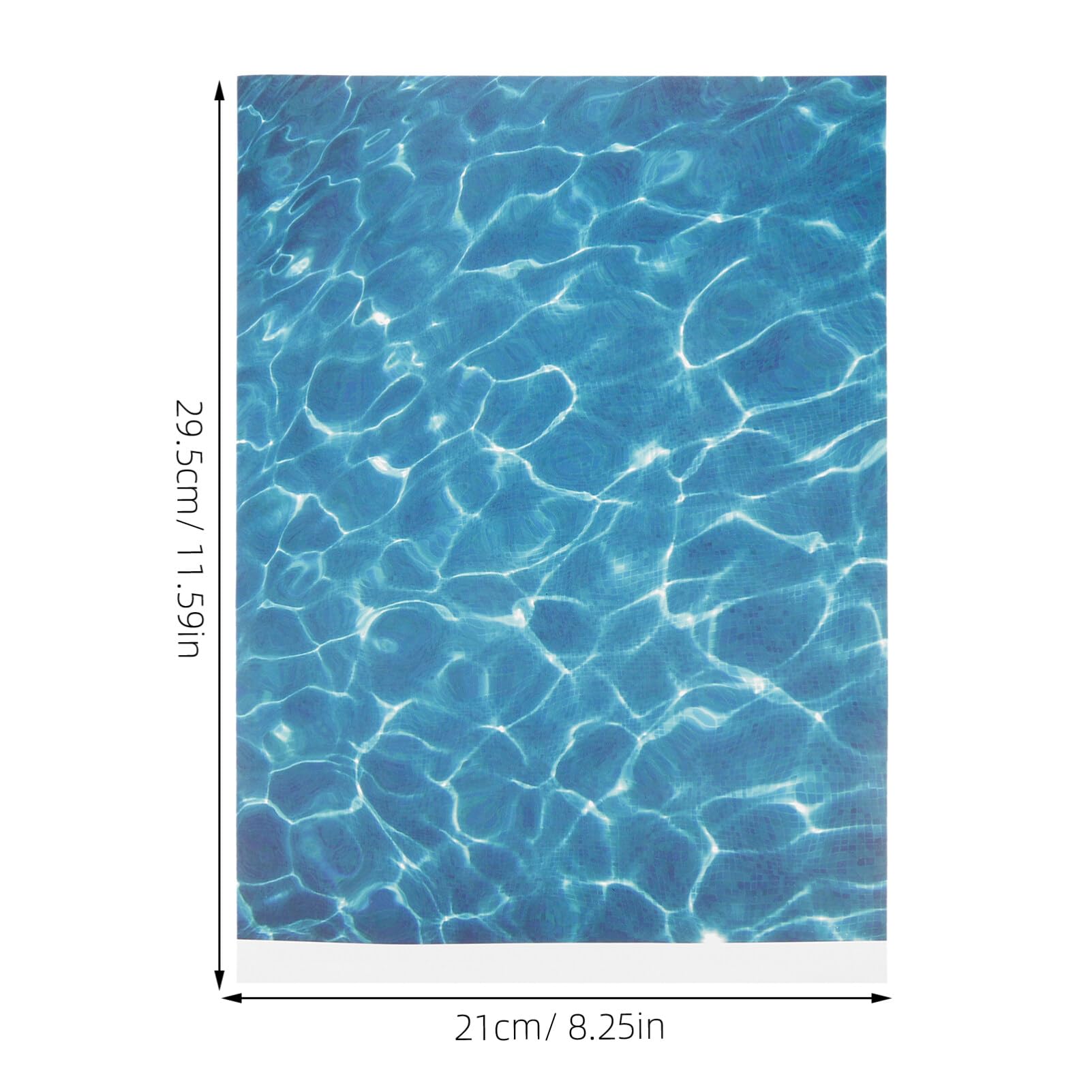 Lurrose 5 Sheets Pearlescent Ripple Stream Sheet Artificial Water Effect Sheet Panel Stream Pattern Lake River Diorama Scene Scenery for Home DIY Craft Art Blue