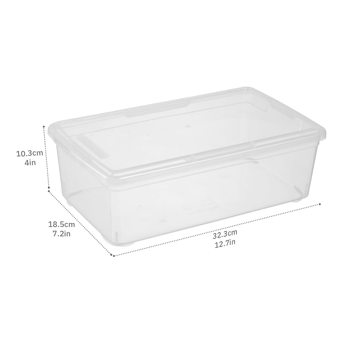 Naivees Shoe Storage Box Clear Plastic Stackable Storage box with Lid Durable Closet Containers for Shoes, Crafts and Art Supplies (12 Pack-6Qt)
