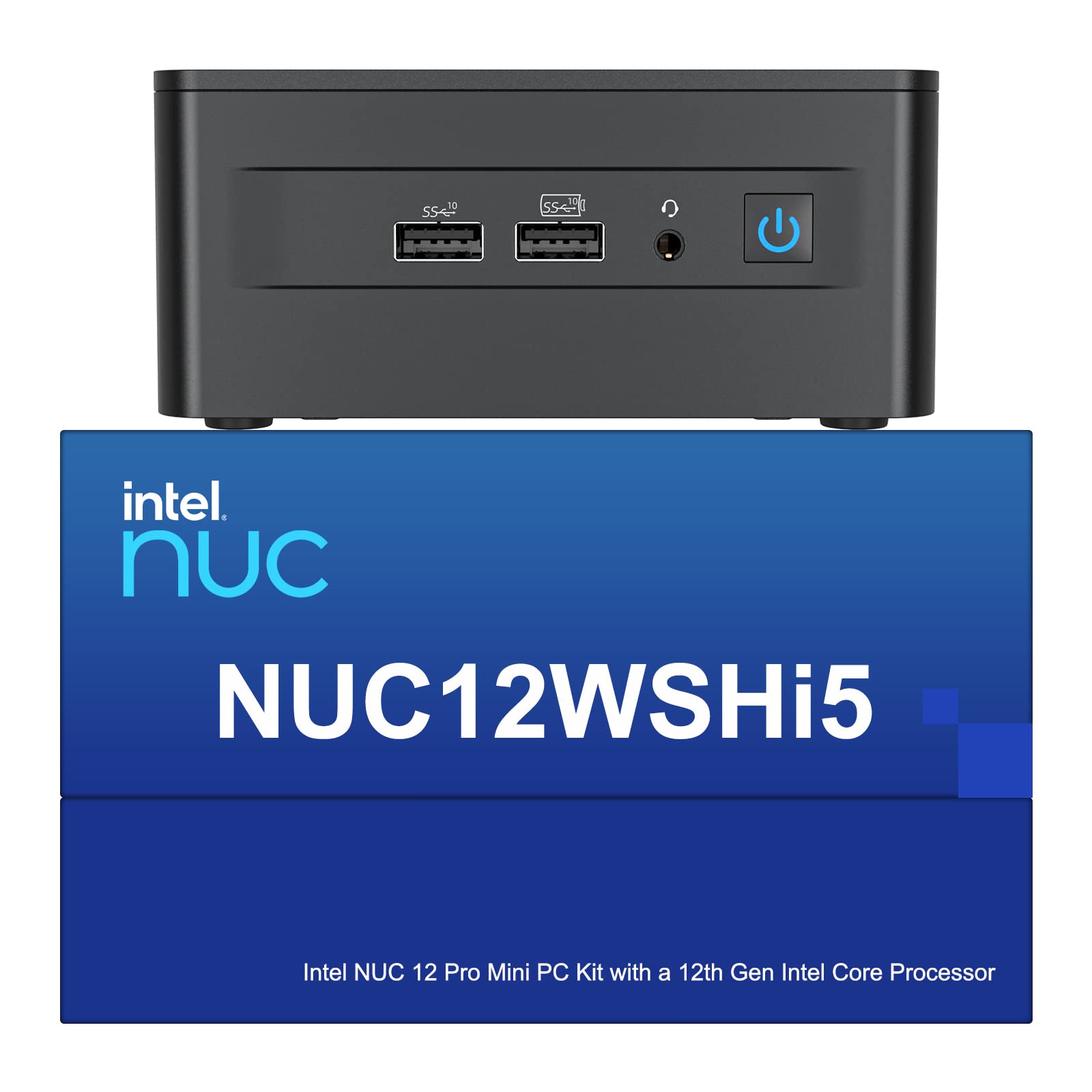 Intel NUC 12 NUC12WSHi5 Wall Street Canyon Mini Computer 12th Gen Intel Core i5-1240P, 12 Cores (4P+8E), 16 Threads, 12MB Intel Smart Cache, Intel Iris Xe Graphics,0GB RAM, 0GB SSD, No OS, Barebone