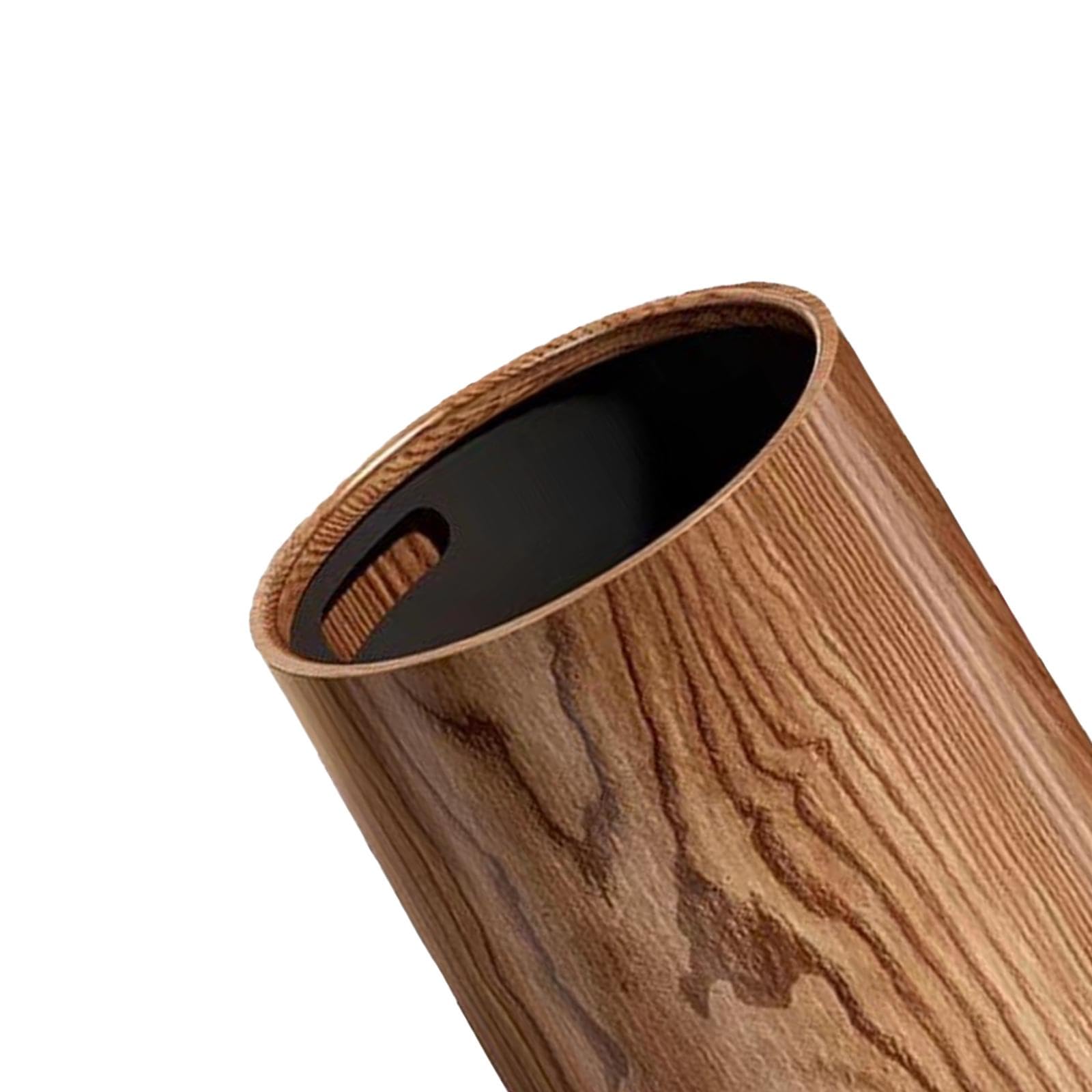 ＫＬＫＣＭＳ Wood Grain Trash Can Garbage Bin Large Capacity Fashion Waste Basket Toilet Paper Basket for Bedroom Bathroom Laundry Kitchen, 12L