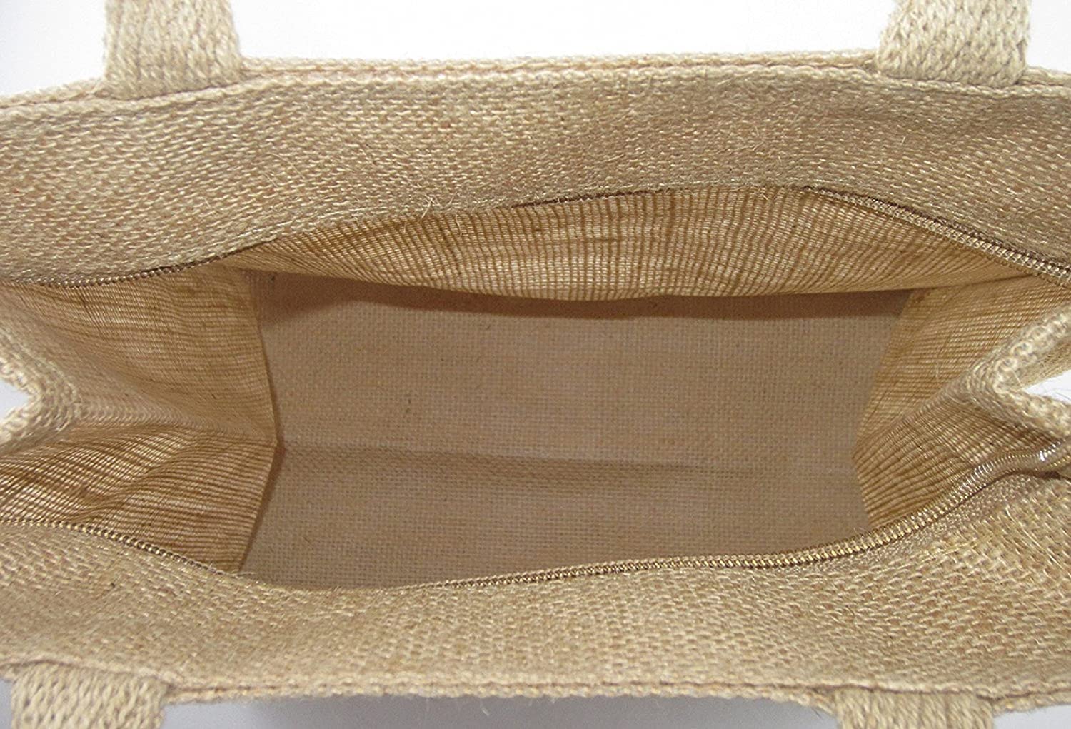 Dry Fruit Hub Jute Grocery Hand Bag with Zip And Handle (Multipurpose, Sizes Bags Small, Medium, and Large), Multicolour, S, M, L