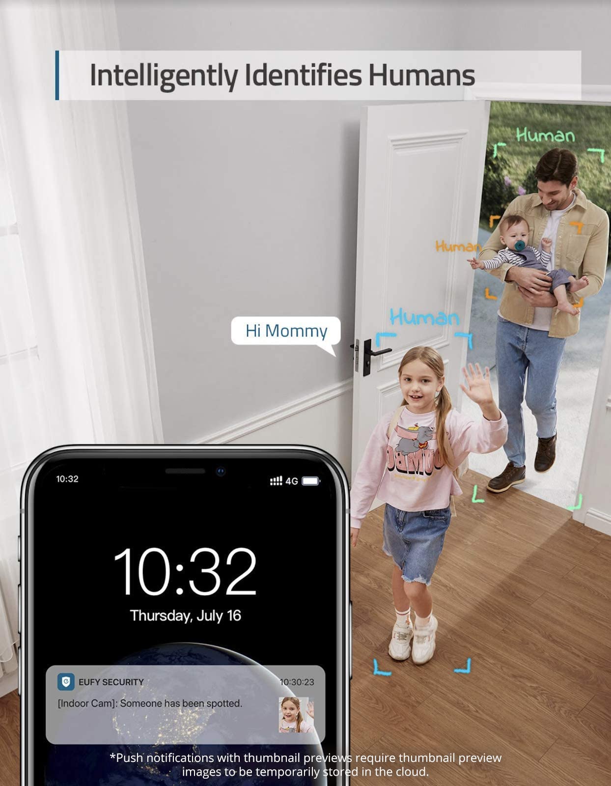 eufy Security Solo IndoorCam C24, 2K Security Indoor Camera, Plug-in Camera with 32GB microSD Card, Wi-Fi, Human and Pet AI, Voice Assistant Compatibility, Night Vision, Homebase not Compatible