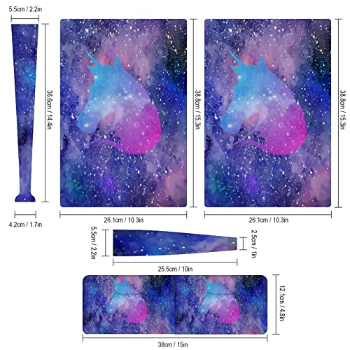 Fantasy Galaxy Nebula Unicorn Full Protective Skin Cover Design Wrap Decal Sticker Compatible with PS5 Digital Edition Console and Controller