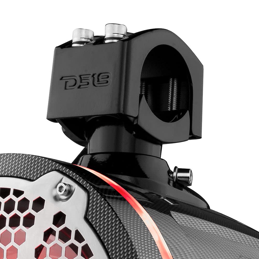 DS18 Hydro CF-X8TP 8" Marine Towers with Integrated RGB LED Lights - High Performance, Marine Grade IP65 Rated, UV Stable, 375 W Max 125 W RMS 4 Ohms (Pair)